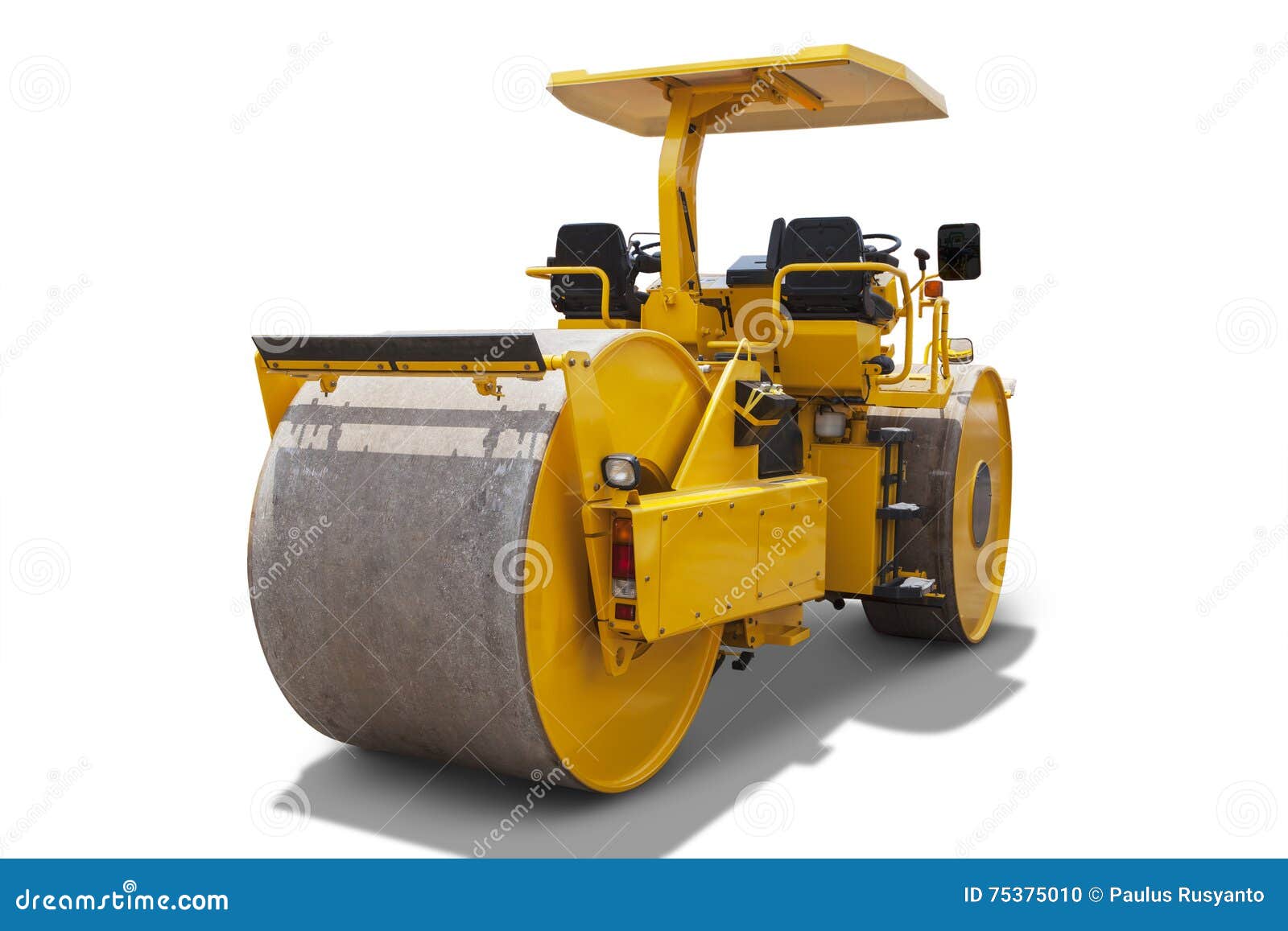 Macchina Del Rullo Compressore Isolata Fotografia Stock - Immagine di ...