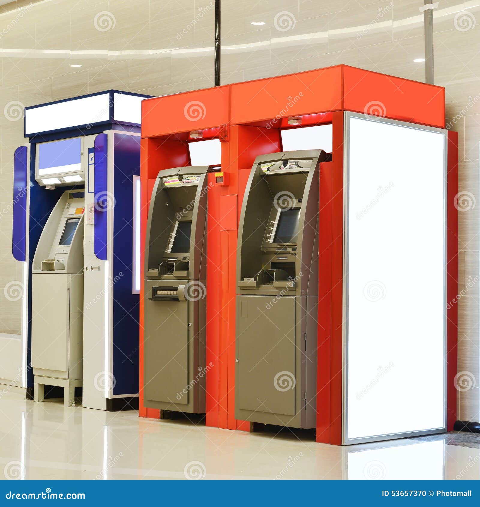 Macchina di BANCOMAT fotografia stock. Immagine di esterno - 53657370