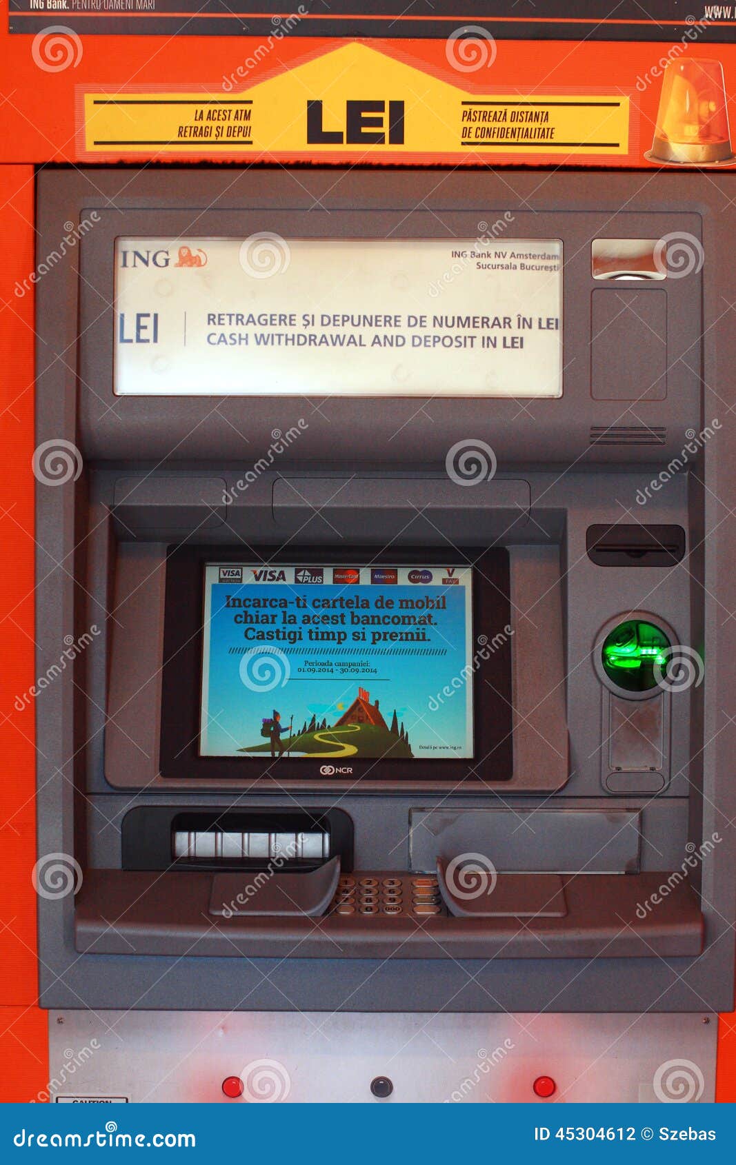 Macchina Di BANCOMAT Della Banca Di ING Fotografia Editoriale ...