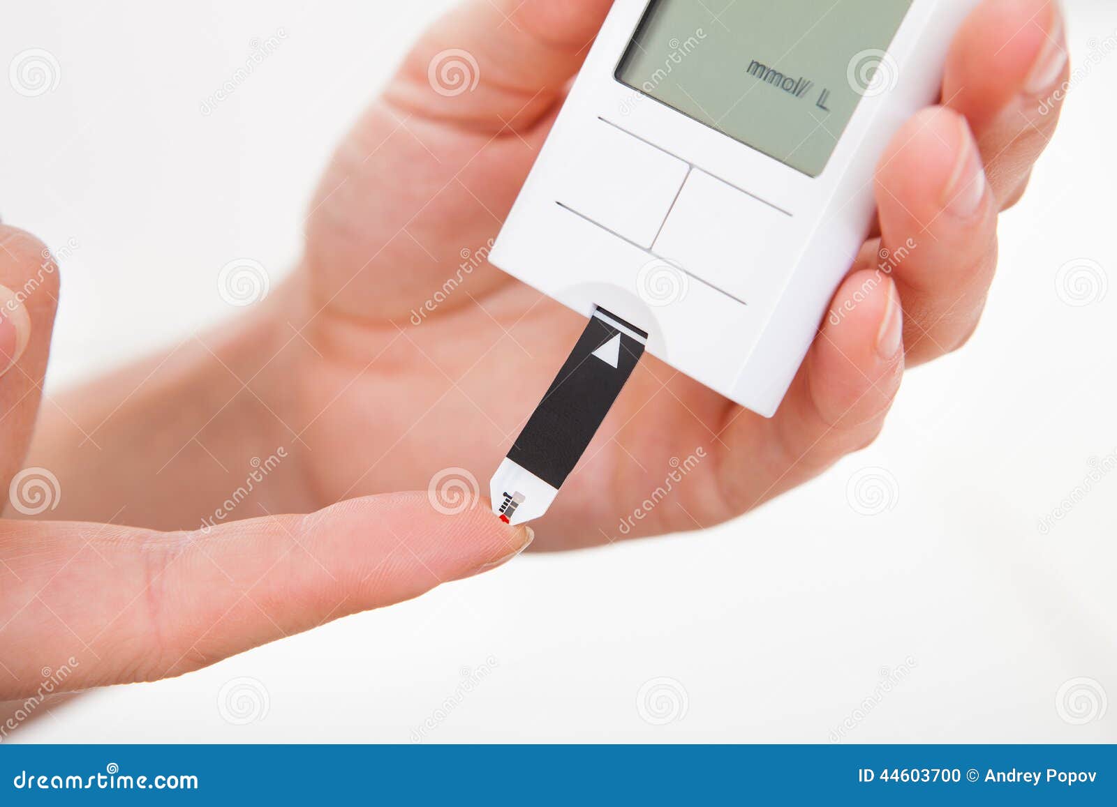 Macchina Di Prova Livellata Della Glicemia Fotografia Stock - Immagine ...