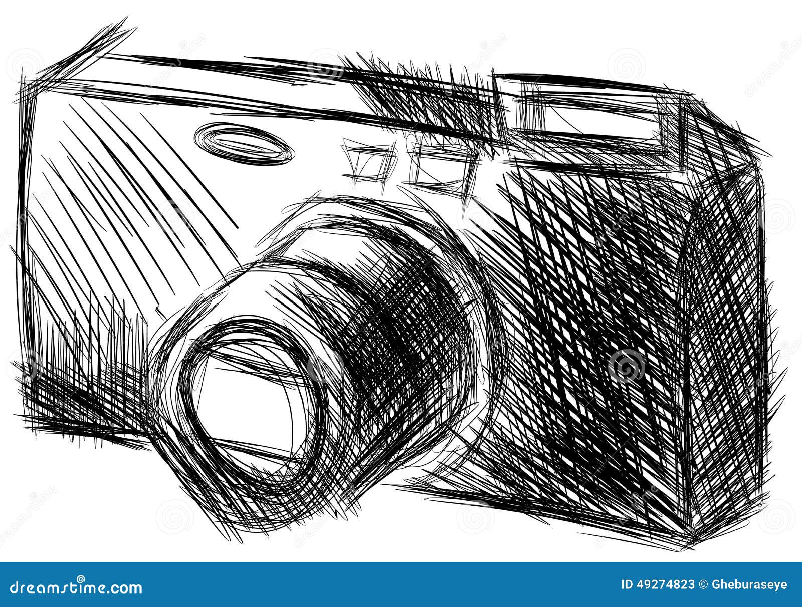 Macchina Fotografica Stilizzata Isolata Illustrazione di Stock ...