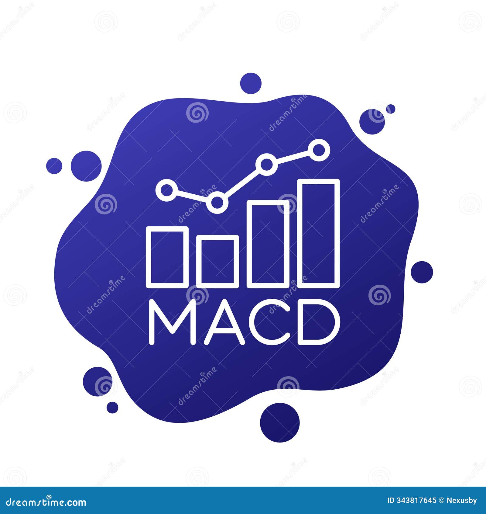 MACD Trading Indicator Icon, Vector | CartoonDealer.com #291392686