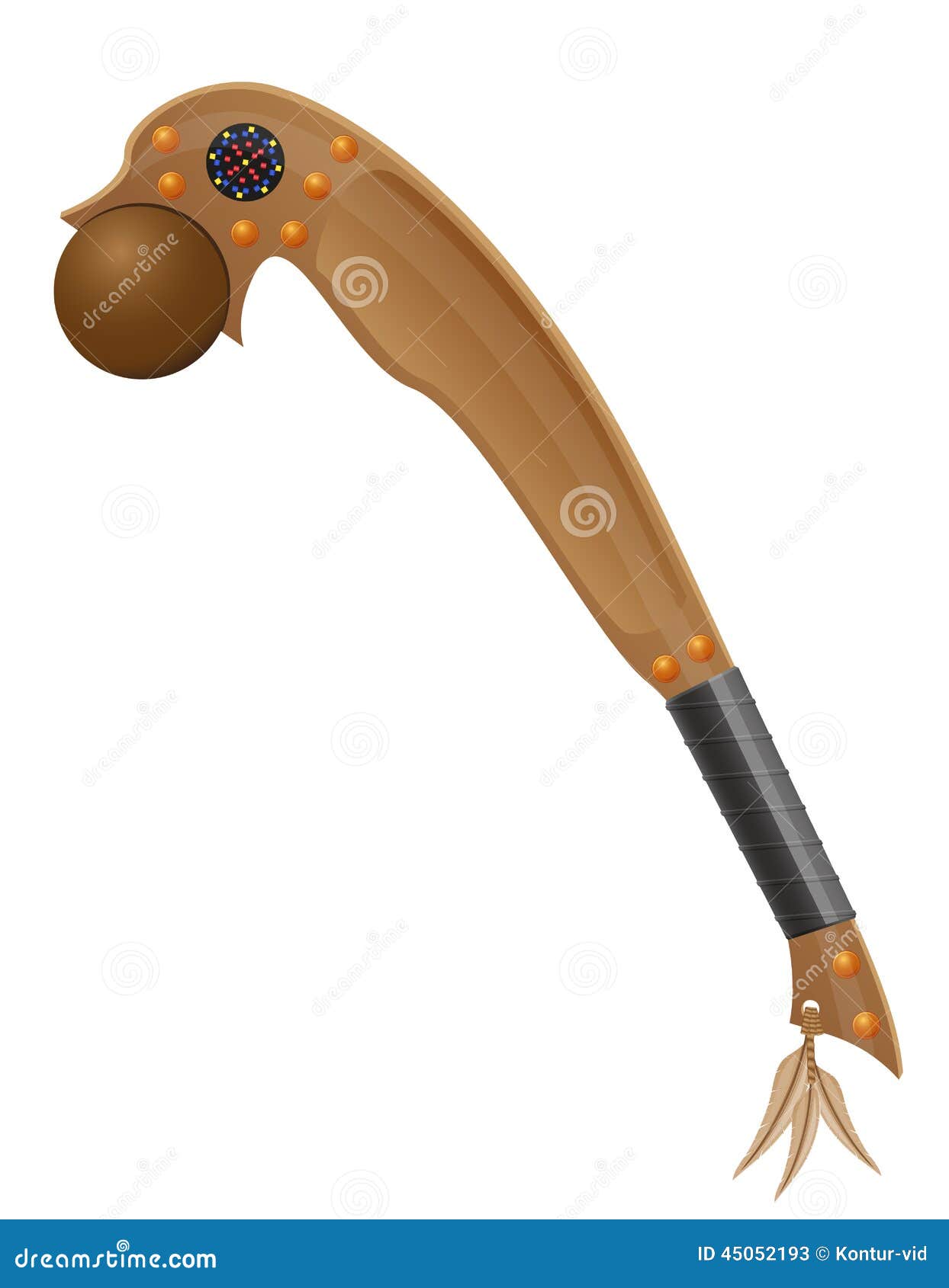 Mace American Indians Vector Illustration | CartoonDealer.com #45052193