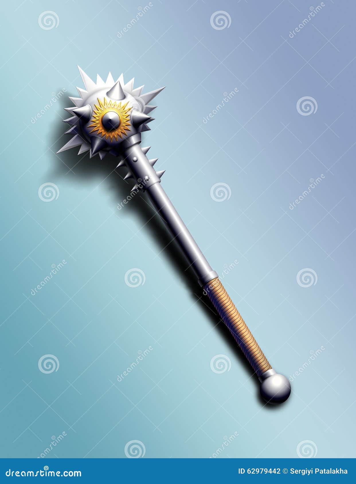 Mace stock illustration. Illustration of historic, gold - 62979442