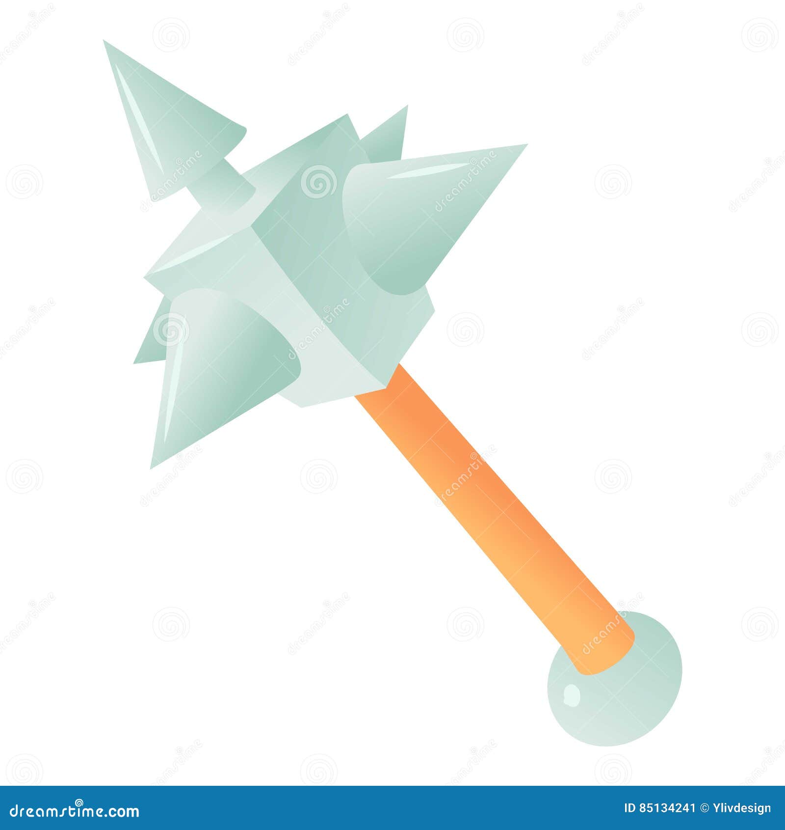 Mace icon, cartoon style stock vector. Illustration of sign - 85134241