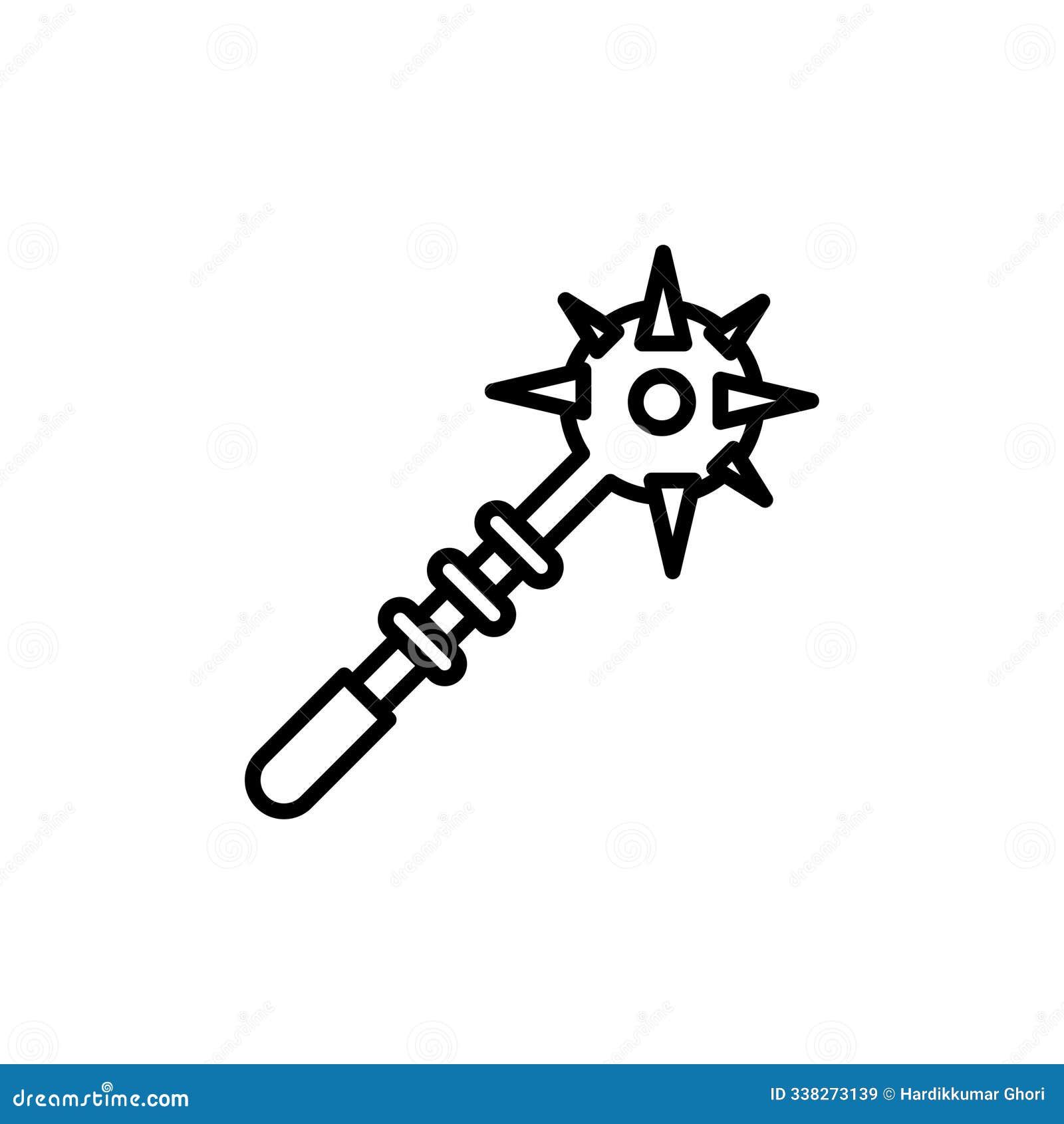 Mace Icon Isolated on White Background Stock Vector - Illustration of ...