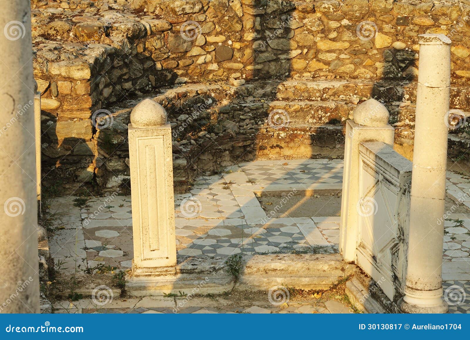 Macedonia, Bitola, Ruins Of Heraclea Lyncestis Basilica Royalty-Free ...