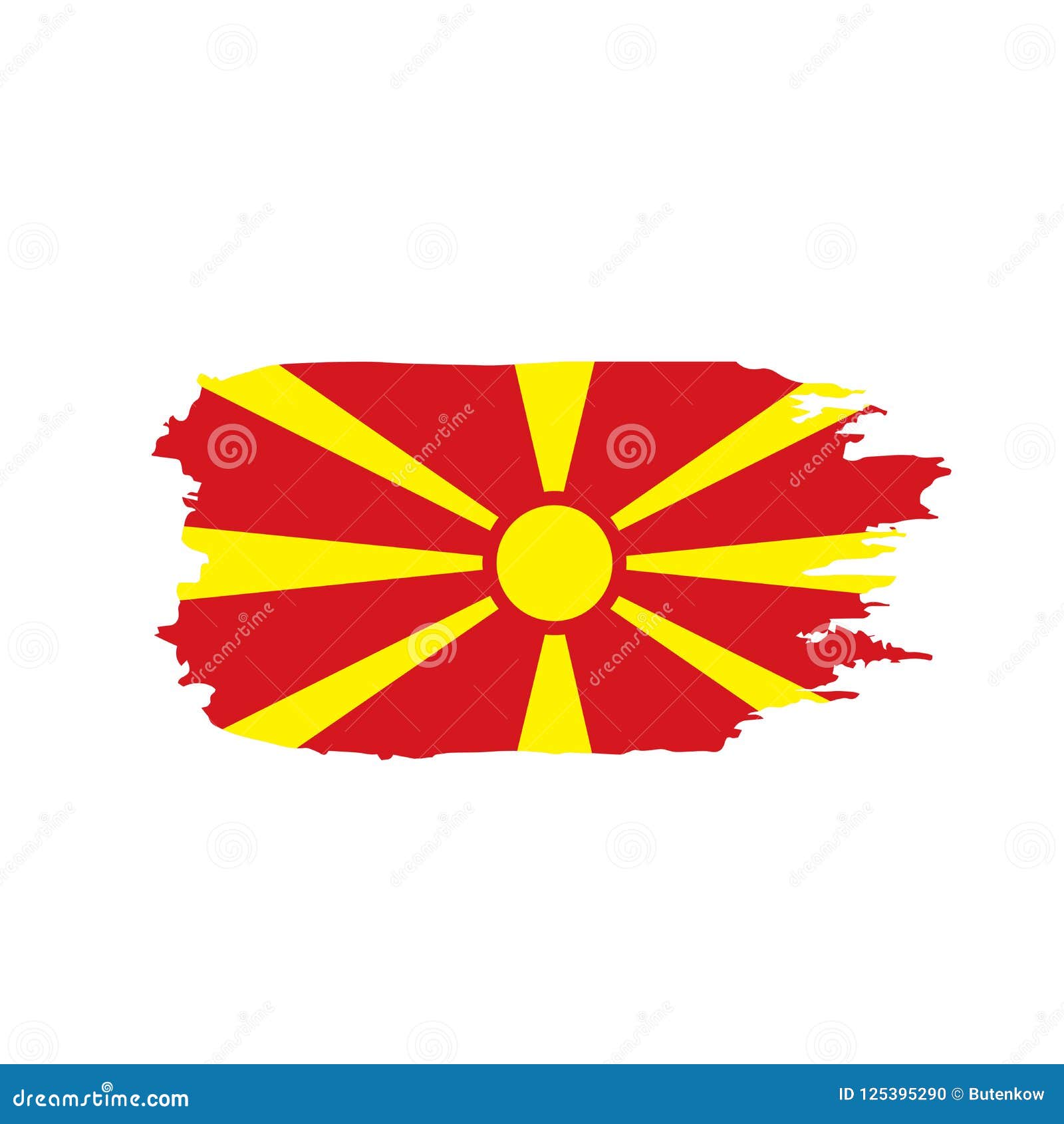 Macedonia Flag, Vector Illustration Stock Vector - Illustration of ...