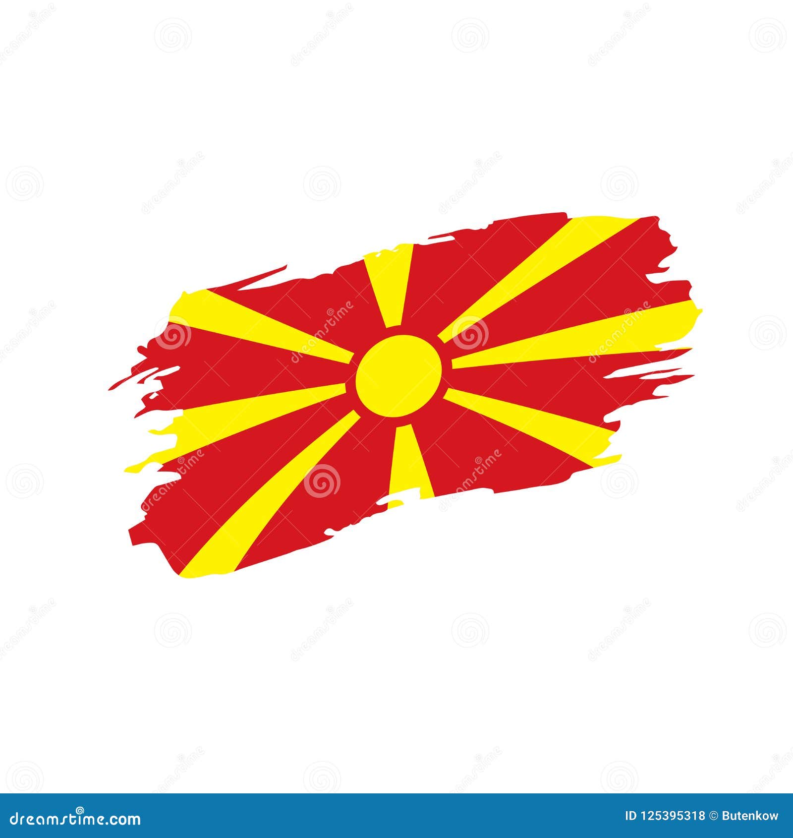 Macedonia Flag, Vector Illustration Stock Vector - Illustration of ...