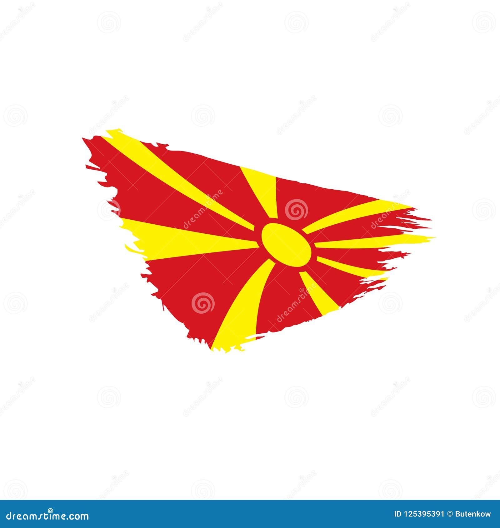 Macedonia Flag, Vector Illustration Stock Vector - Illustration of ...