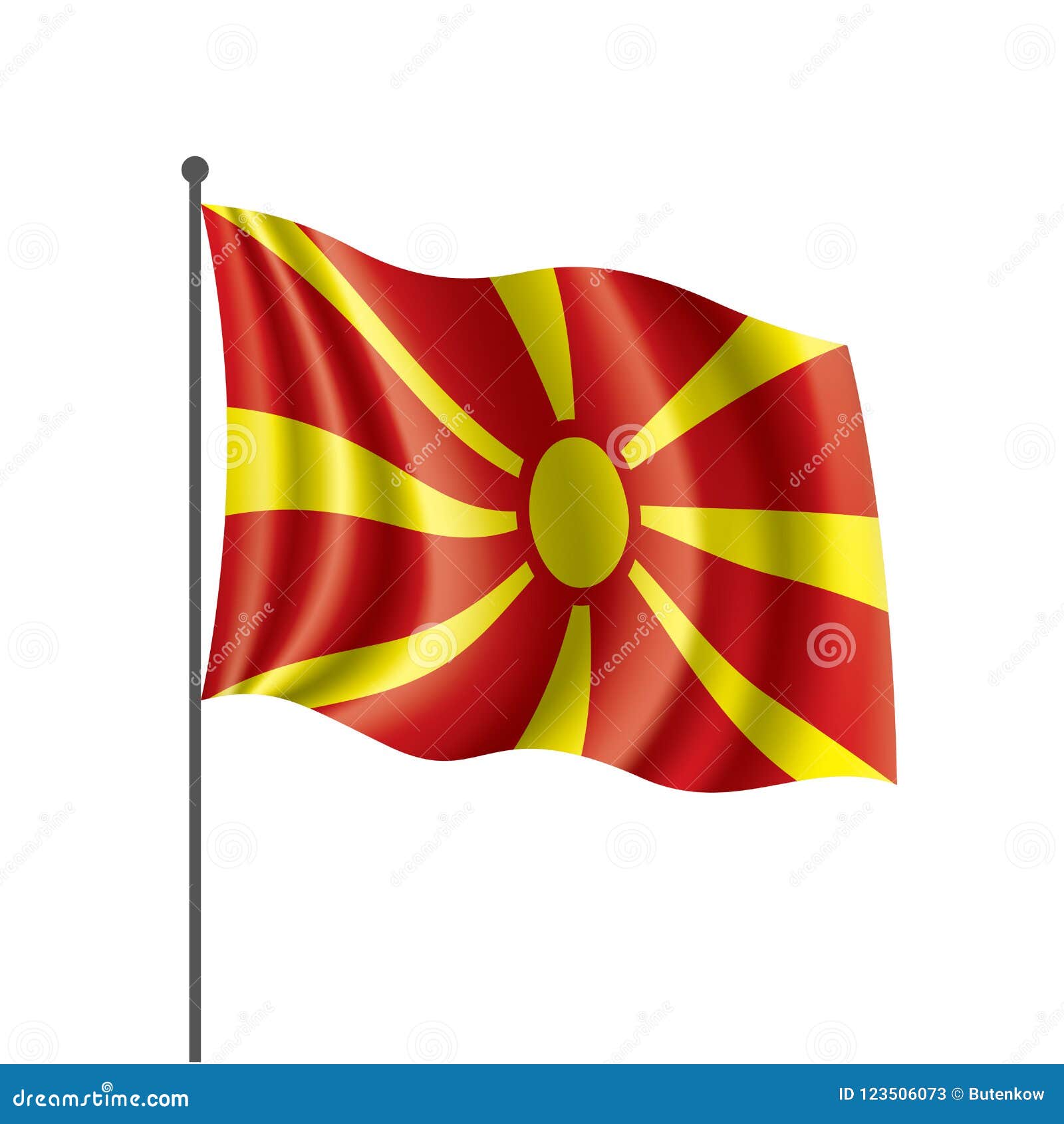 Macedonia Flag, Vector Illustration on a White Background Stock Vector ...