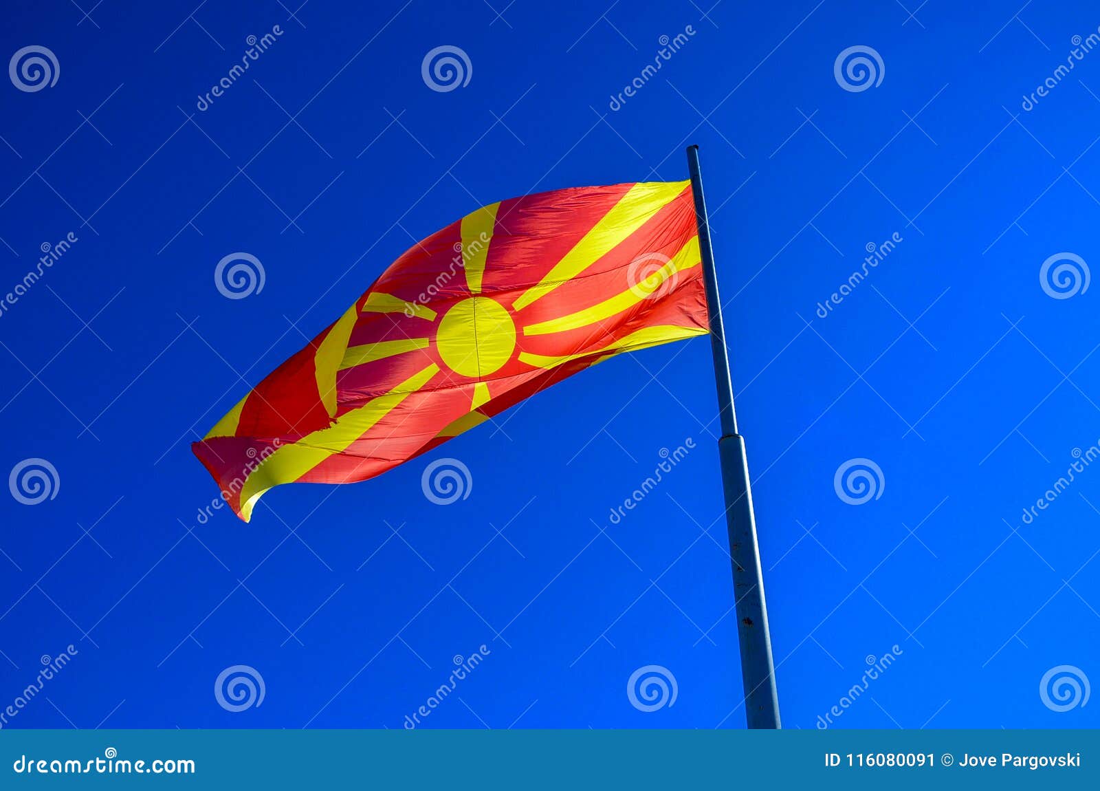 Macedonian Flag waving stock image. Image of national - 116080091