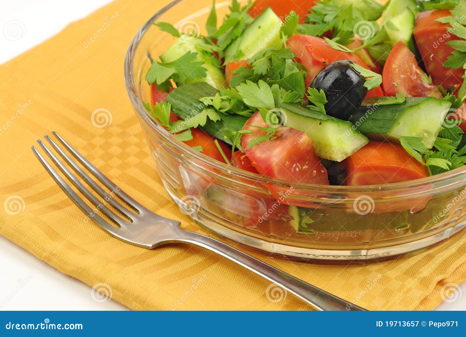 Macedonian salad close up stock image. Image of holder - 19713657