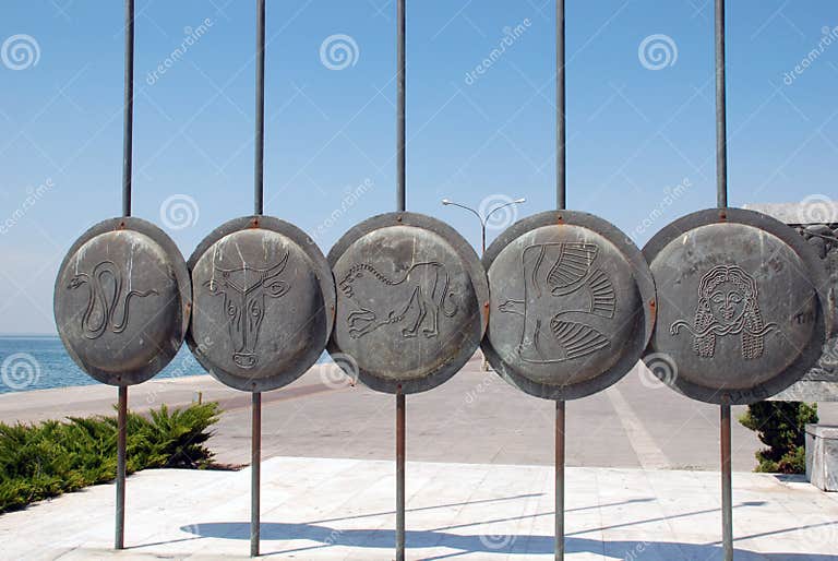 Macedonian shields stock image. Image of historical, archeology - 26706765
