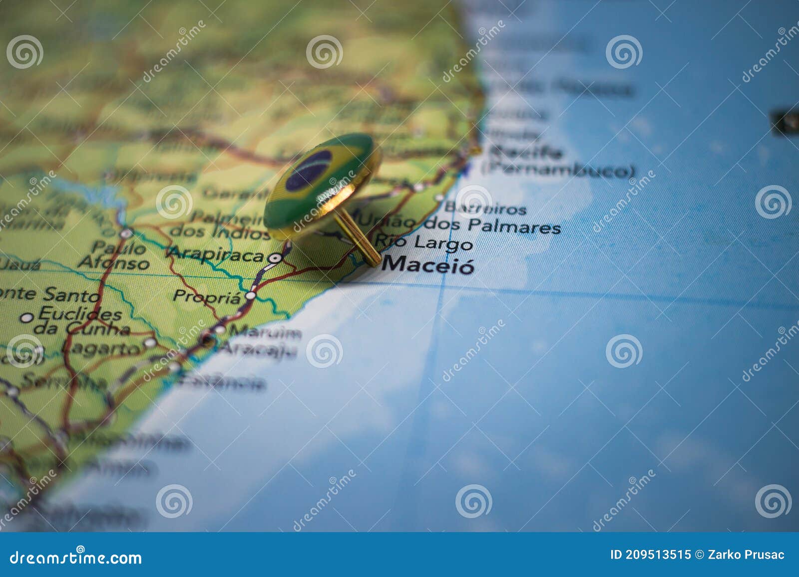 Brazil Pinned At The Map Stock Image | CartoonDealer.com #148390819