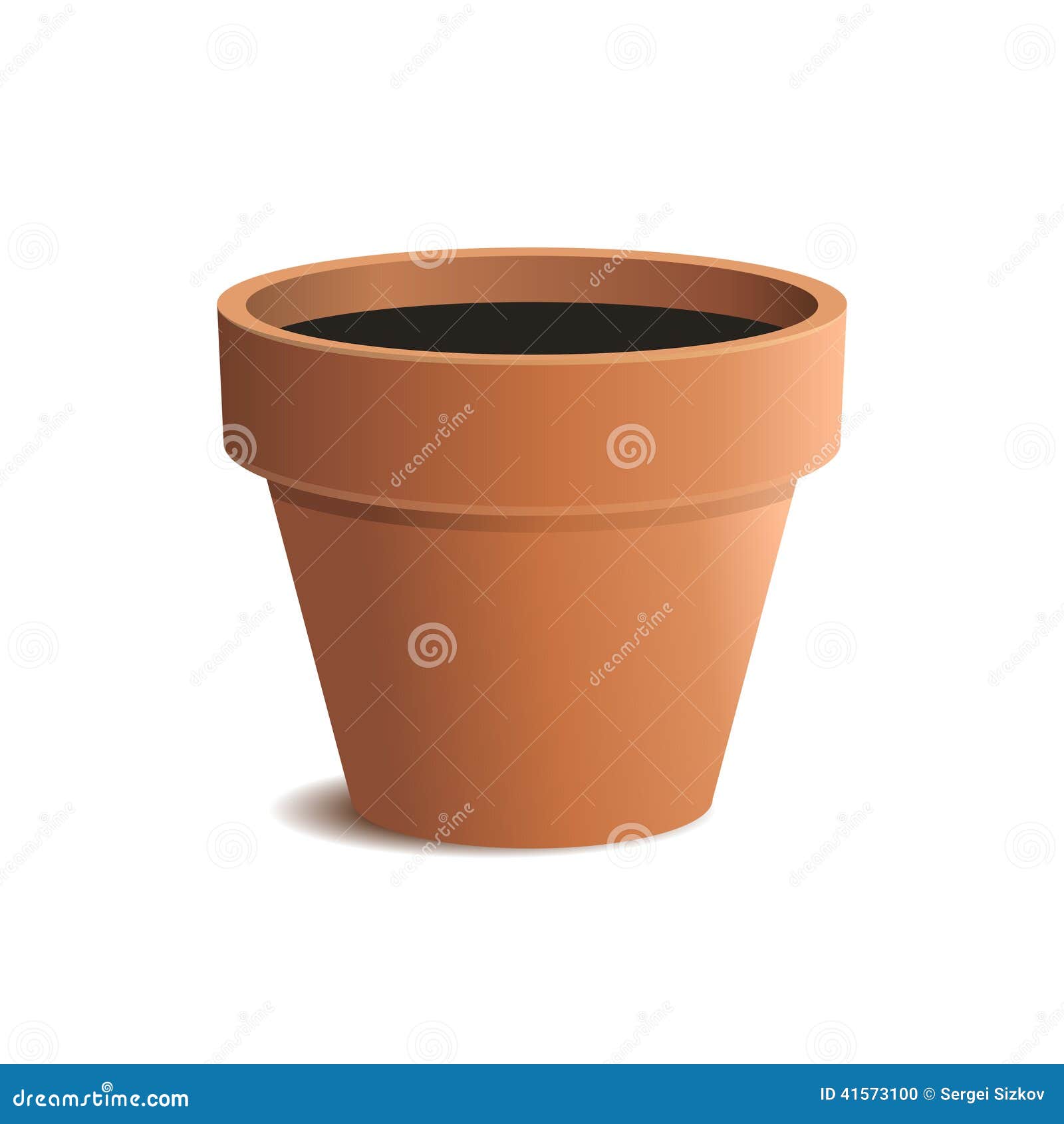 Maceta Aislada En El Fondo Blanco Vector Ilustración del Vector ...