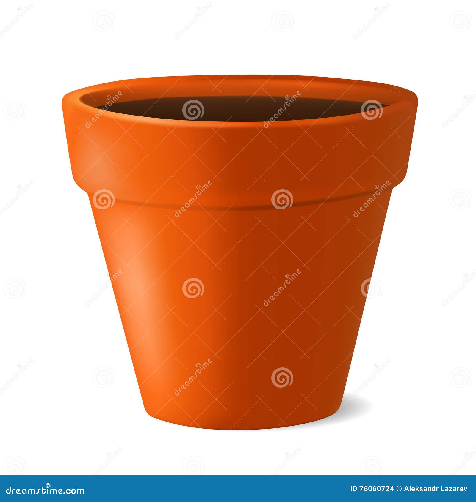 Maceta Con El Ejemplo De Tierra Del Vector Ilustración del Vector ...