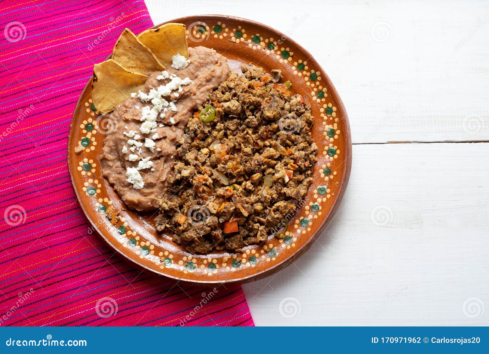 Machaca mexicana con huevo foto de archivo. Imagen de mexicano - 170971962