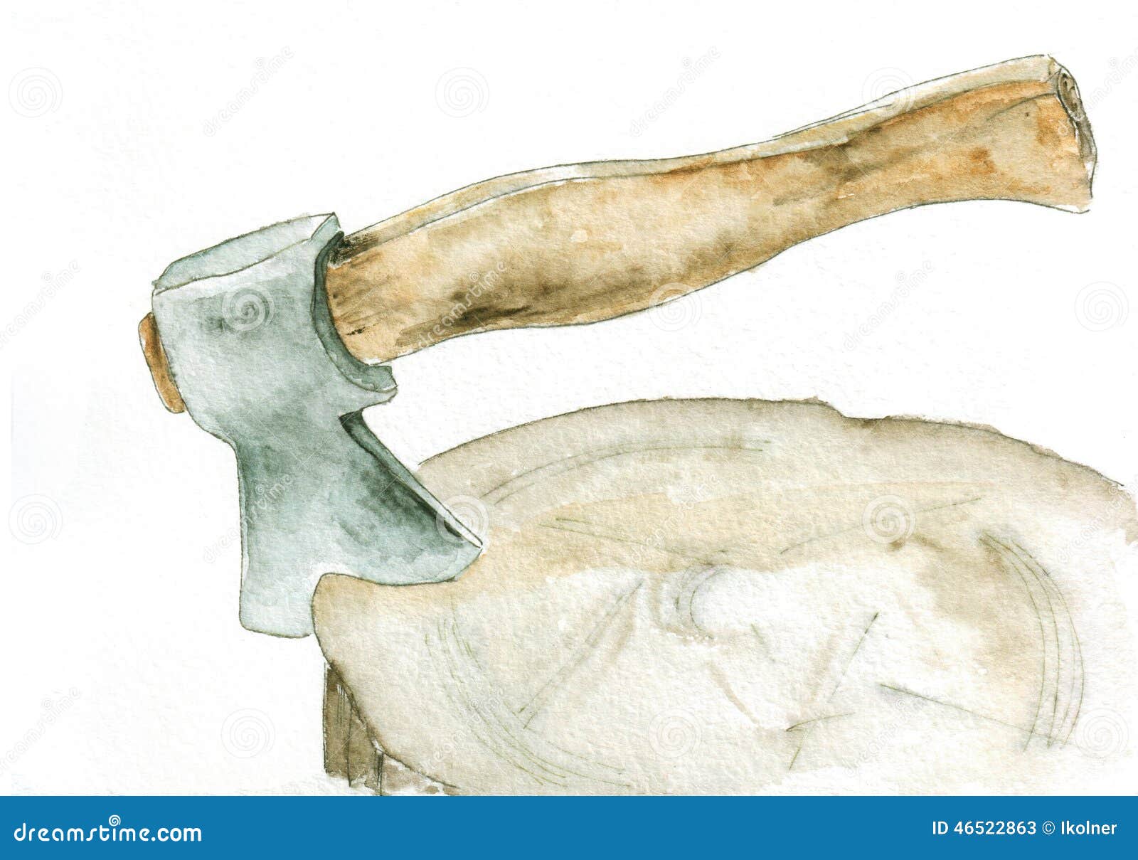 Machado ilustração stock. Ilustração de tinta, machado - 46522863