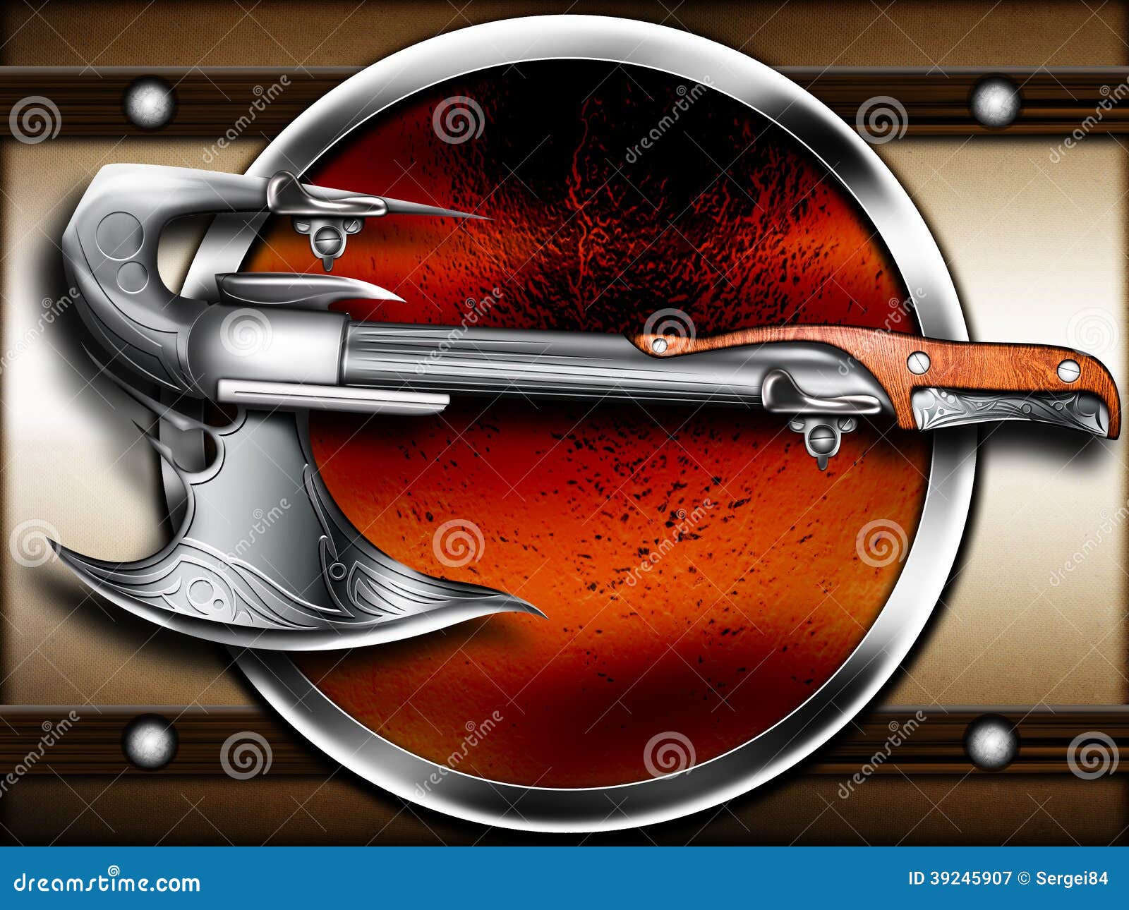 Machado modelo ilustração stock. Ilustração de viking - 39245907