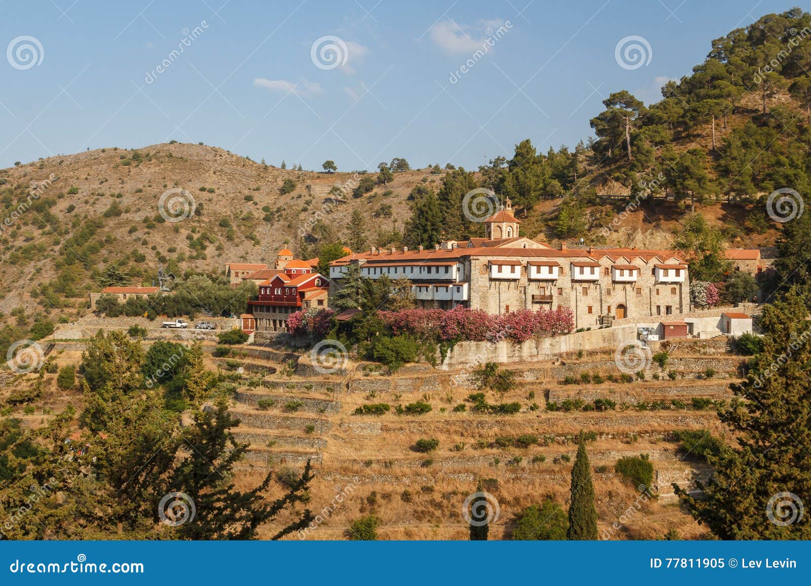 Machairas Monastery in Troodos Mountains Stock Image - Image of green ...
