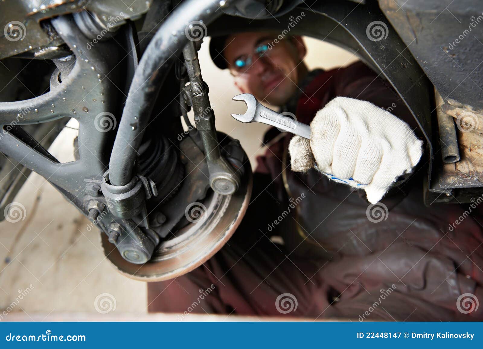 Machanic Repairman at Car Break Change Stock Image - Image of craftsman ...