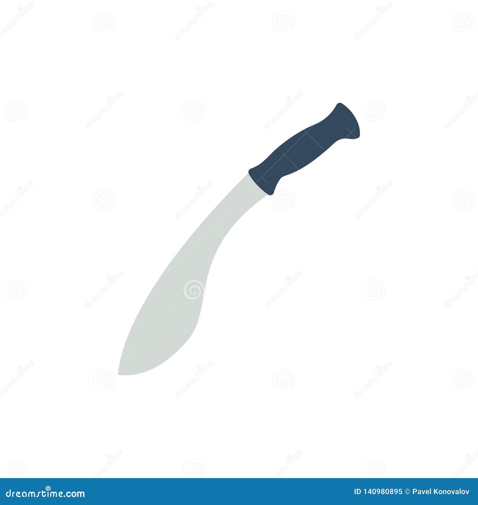 Machete icon stock vector. Illustration of isolated - 140980895