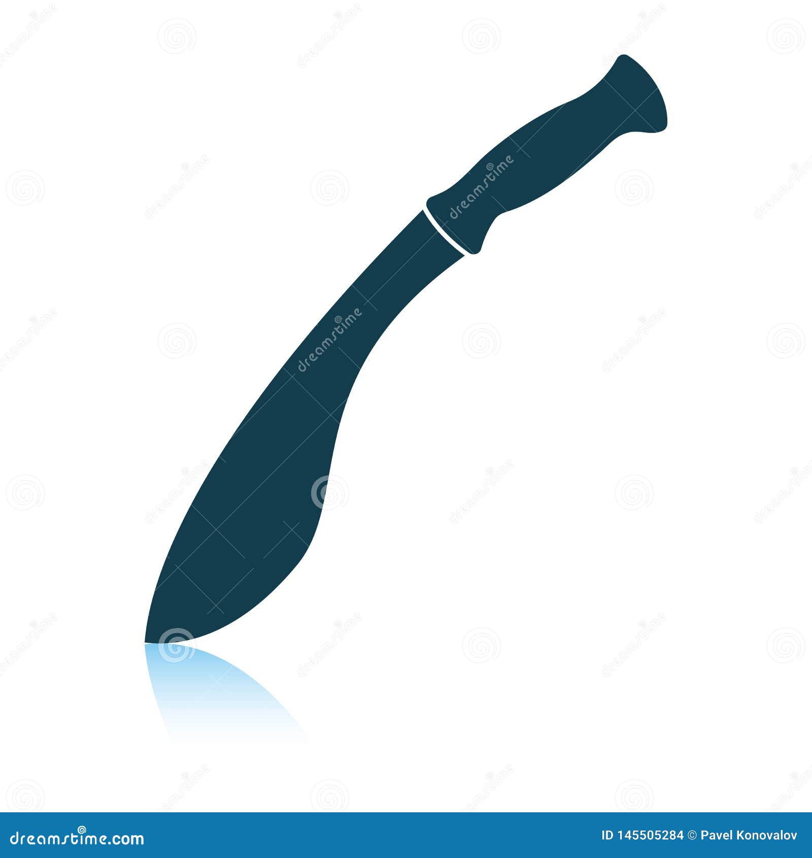 Machete icon stock vector. Illustration of cartoon, chopper - 145505284