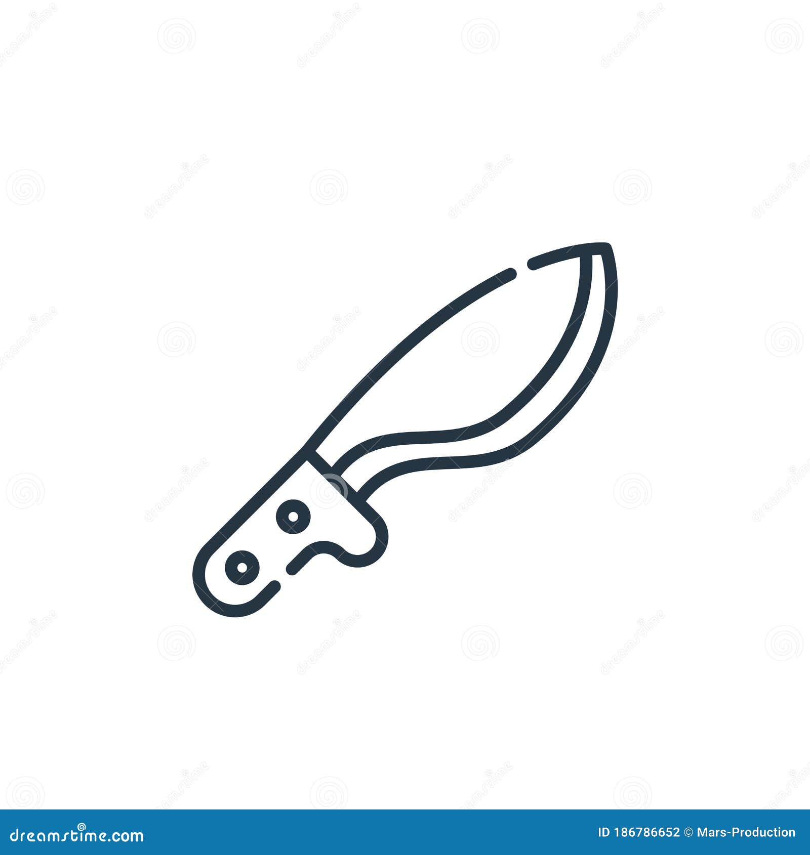 Machete Vector Icon. Machete Editable Stroke. Machete Linear Symbol for ...