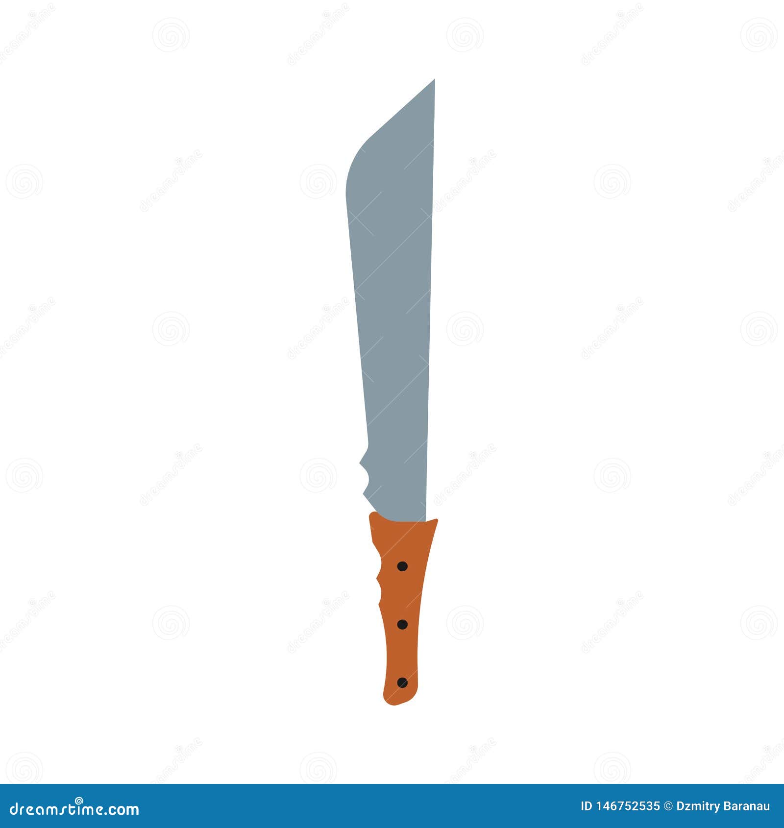 Sharp Machete Vintage Template Vector Illustration | CartoonDealer.com ...