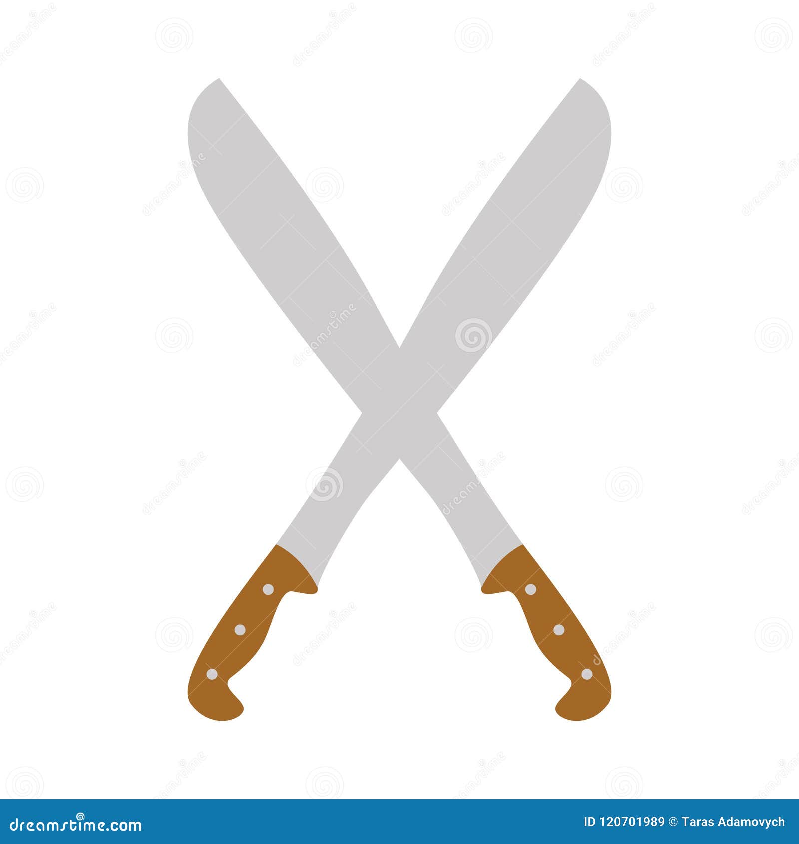 Crossed Machetes Icon Cartoon Vector Illustration | CartoonDealer.com ...