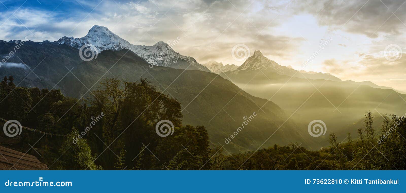 Machhapuchhare, Nepal. stock photo. Image of colorful - 73622810