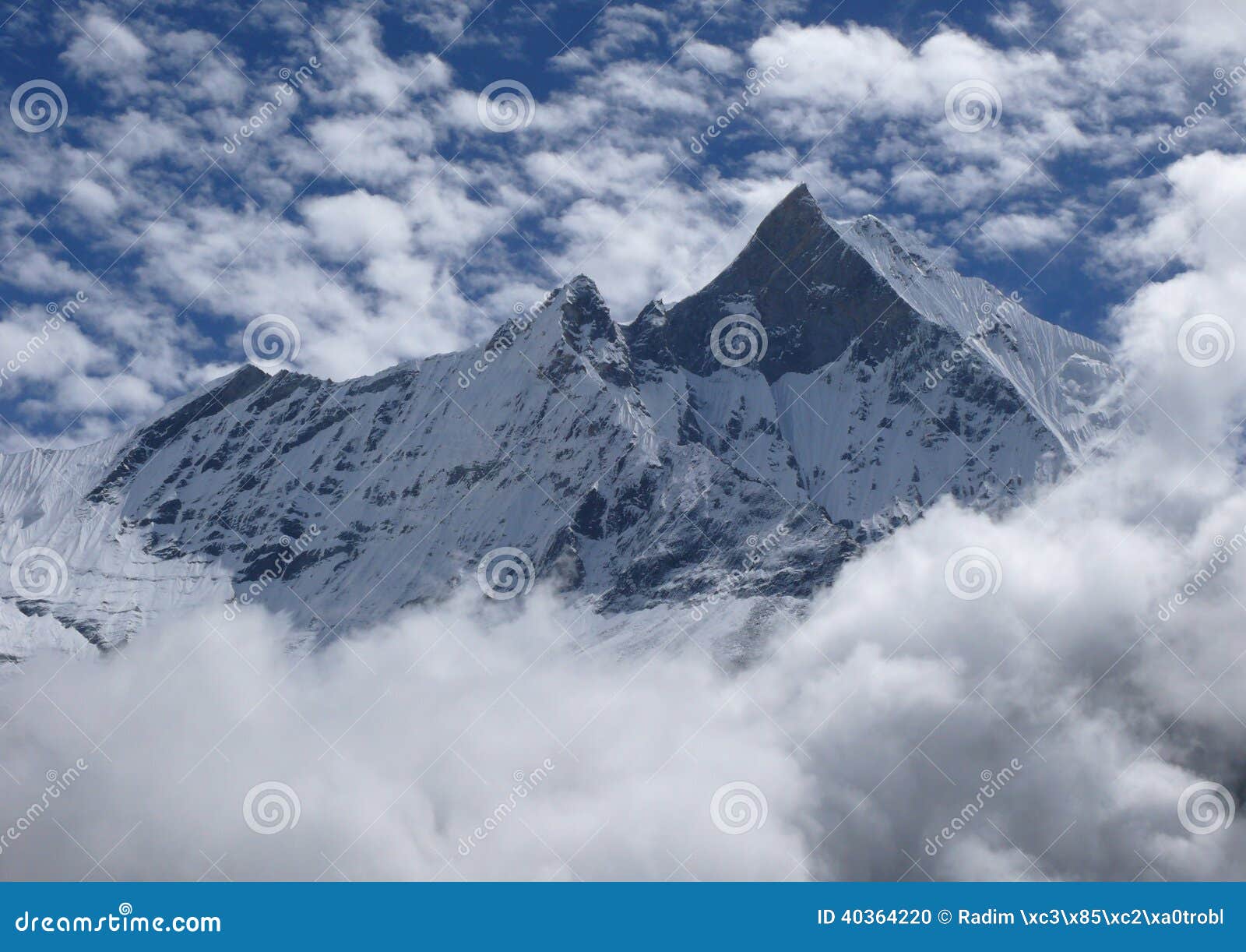 Machhapuchhre view stock photo. Image of trekking, window - 40364220