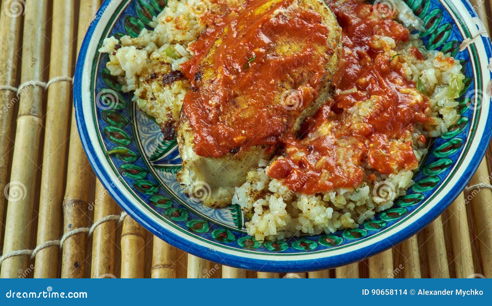 Machhli Ka Pulao stock photo. Image of danpauk, masala - 90658114