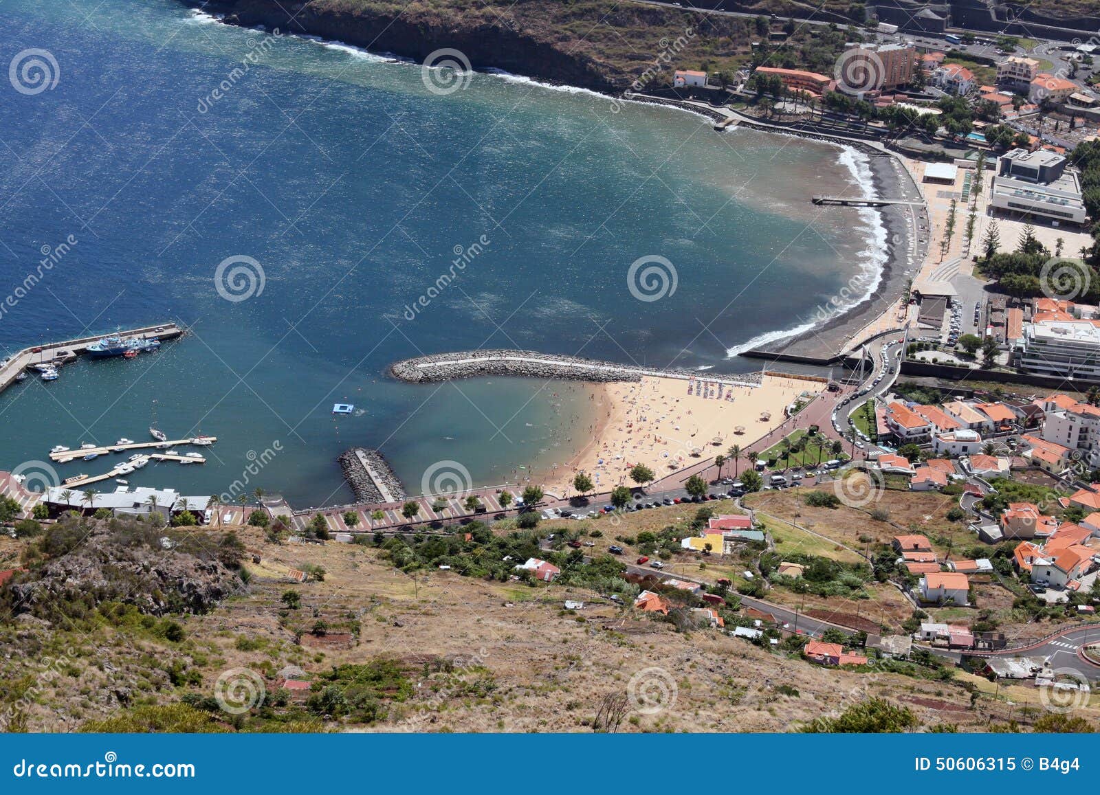 Machico Beach In Madeira Stock Image | CartoonDealer.com #113502301