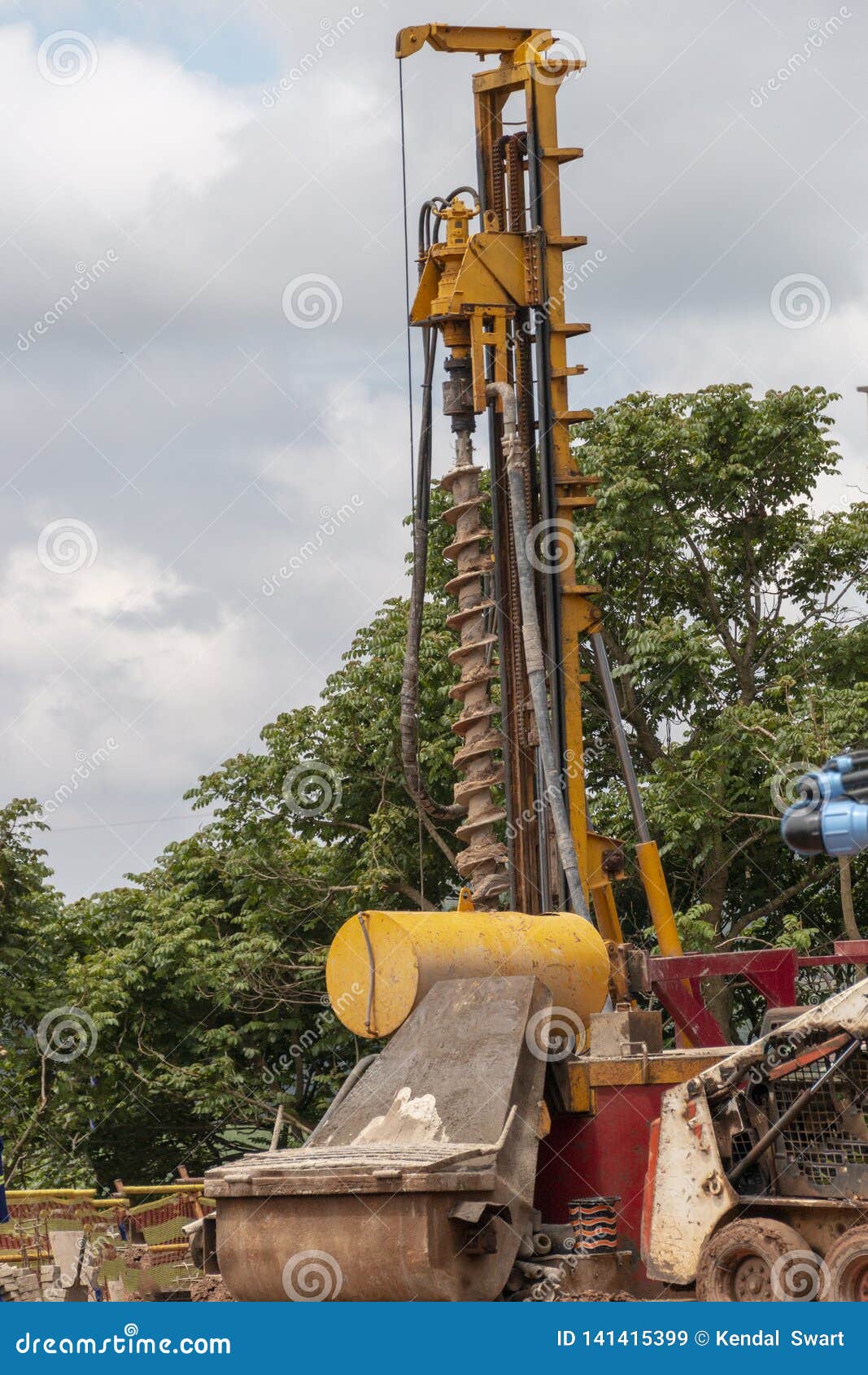 A machinary drill stock image. Image of removal, ground - 141415399