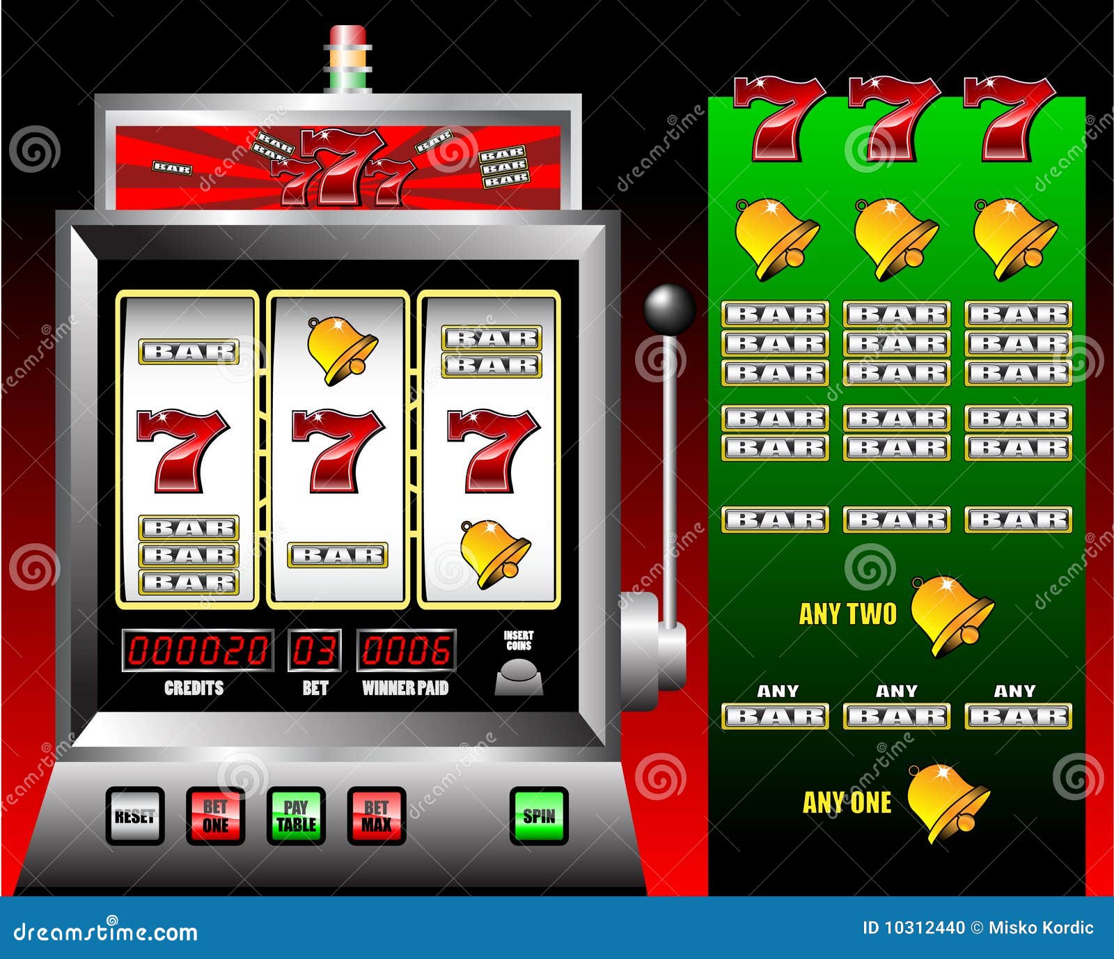 Machine à Sous De Casino Photo stock - Image: 10312440