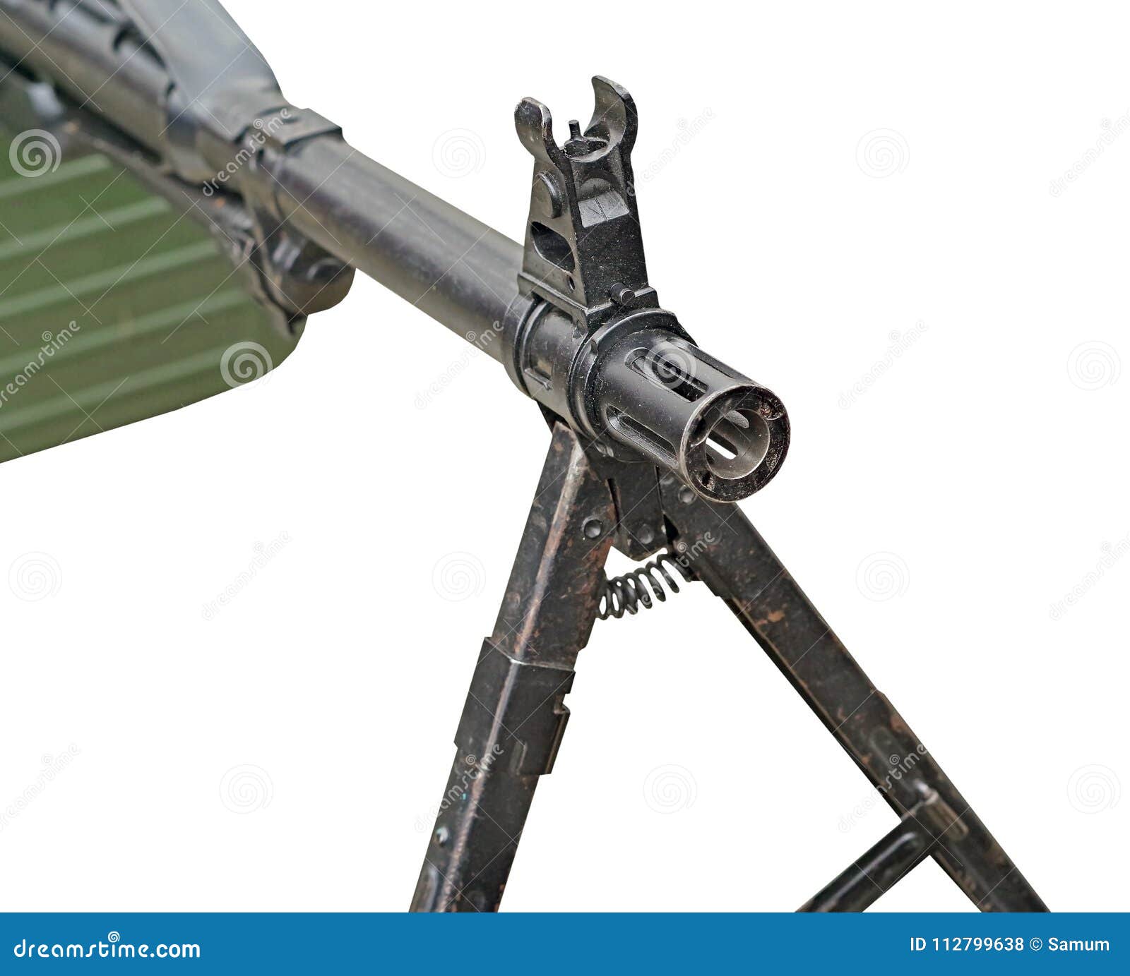 Machine Barrel Gun on White Stock Photo - Image of sniper, forces ...