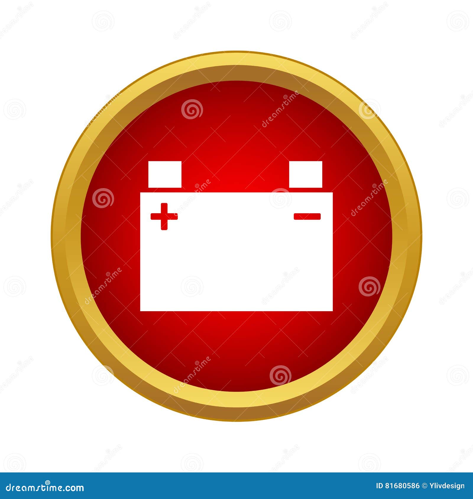 Machine Battery Icon, Simple Style Stock Vector - Illustration of cell ...