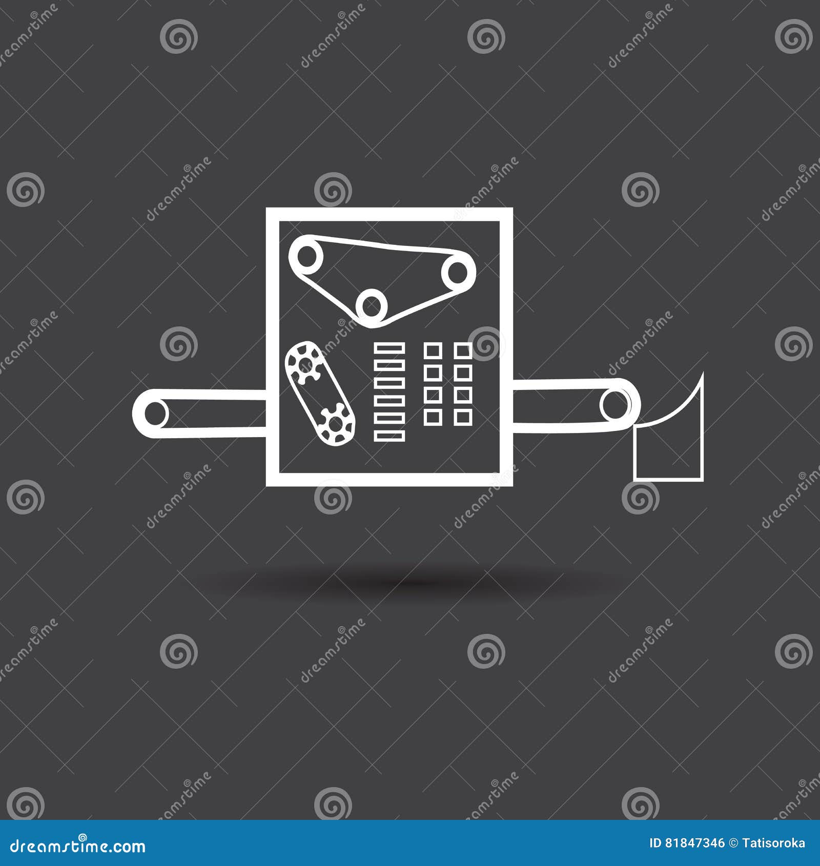 Machine stock vector. Illustration of equipment, technology - 81847346