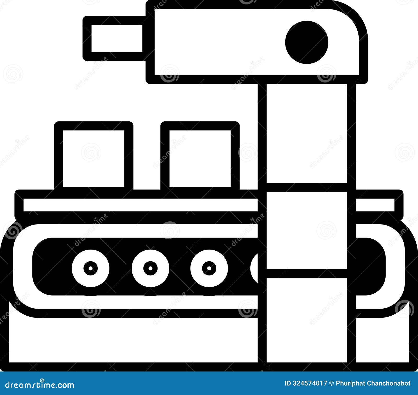 A Machine with a Black and White Design Stock Vector - Illustration of ...