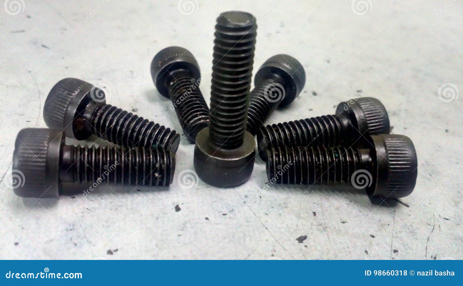 Machine Bolts in Black Colour Close Up Stock Photo - Image of product ...