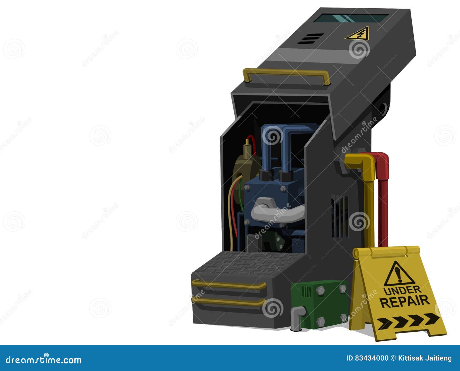 Machine breakdown stock vector. Illustration of duty - 83434000