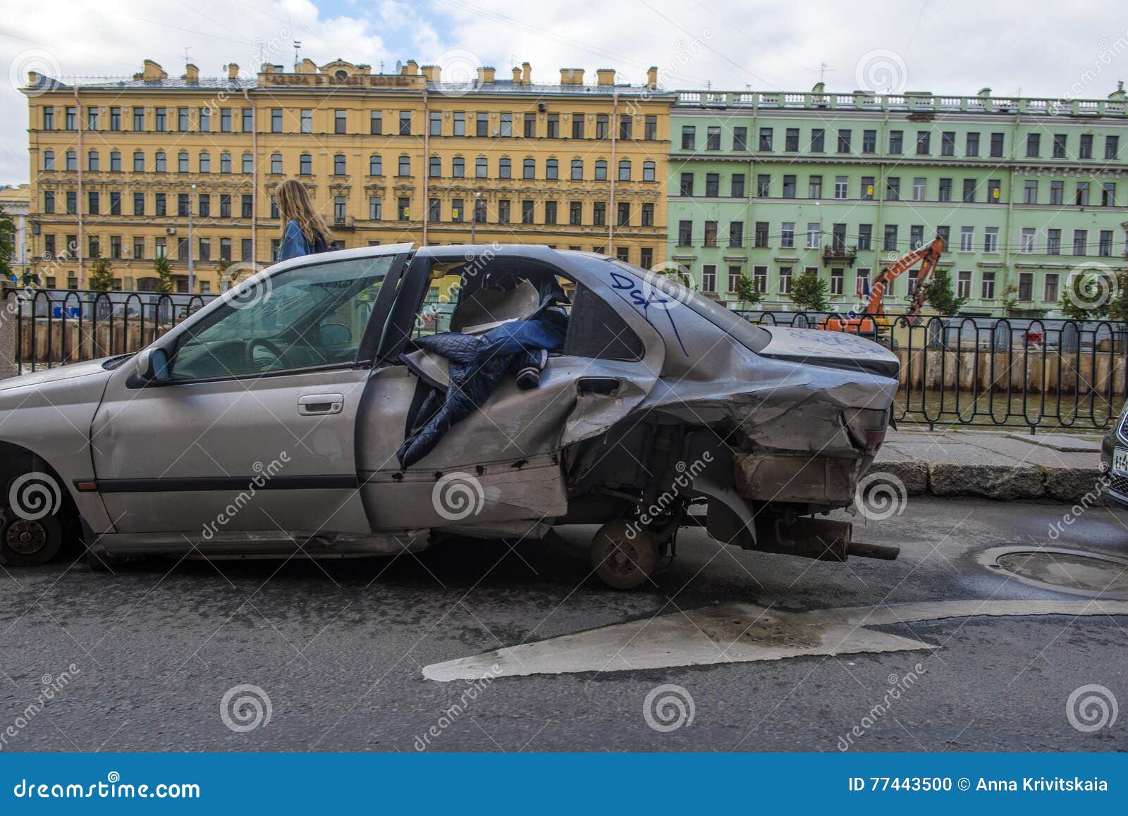 Machine Broken during the Accident Editorial Image - Image of crash ...