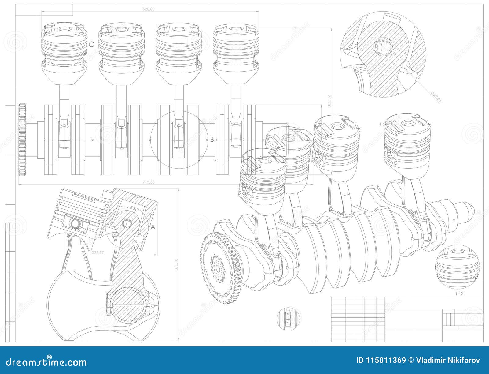 Drawing Engine Seamless Pattern, Background. Seamless Pattern Can Be ...