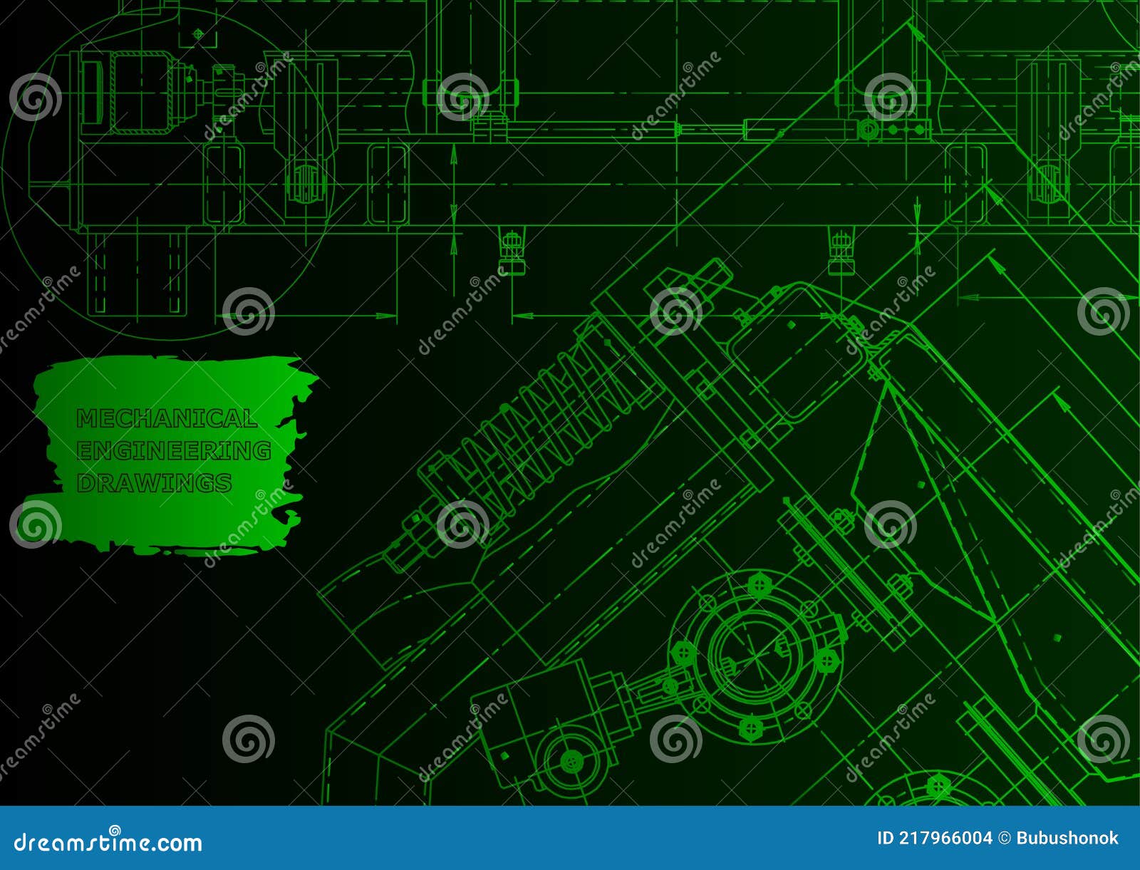 Cover, Flyer, Banner. Vector Engineering Illustration. Blueprint ...