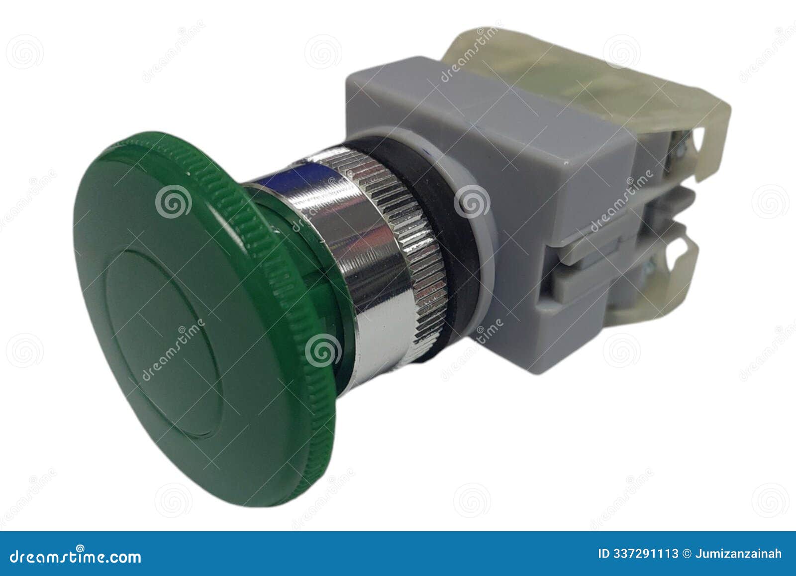 Machine Button Hand Press Button Green Colour Stock Image - Image of ...