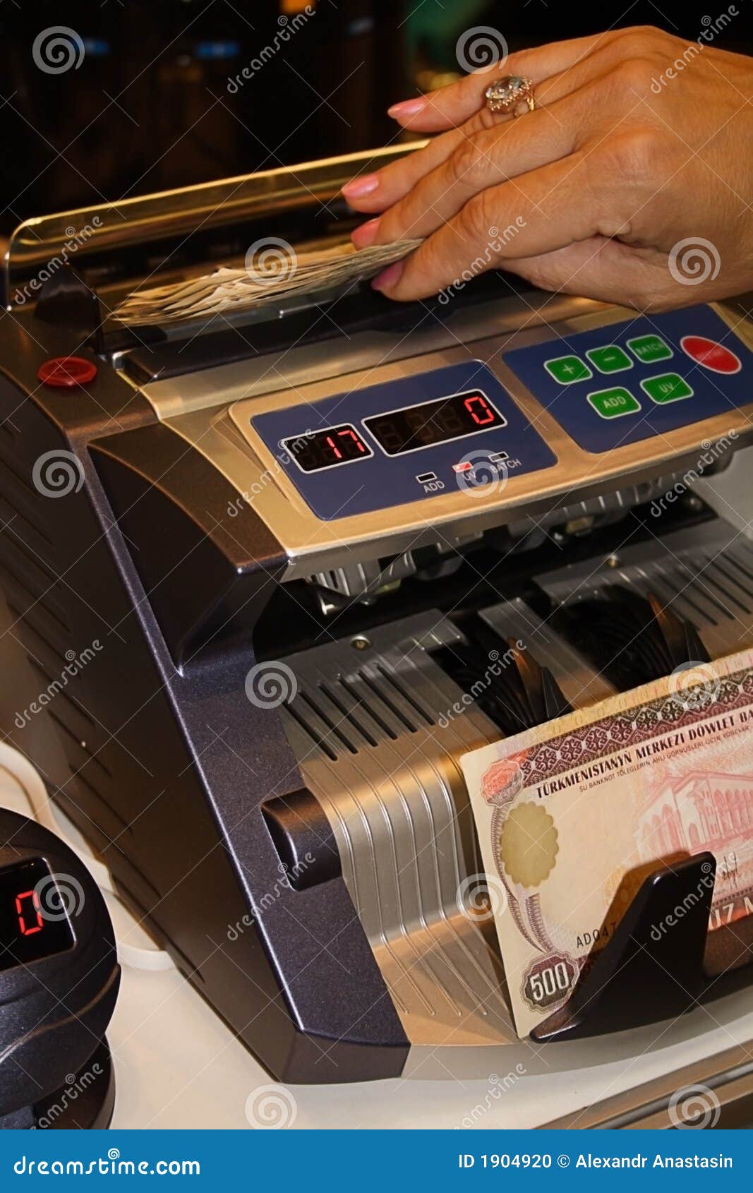 The Machine for Calculation of Money Stock Photo - Image of corporate ...