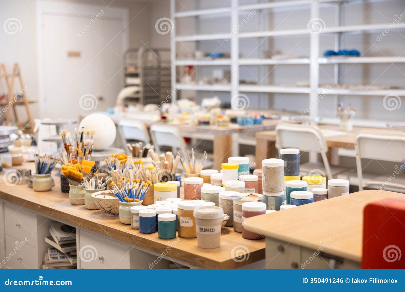 Machine Clay Press Roller is Ready for Operation in Pottery Workshop ...