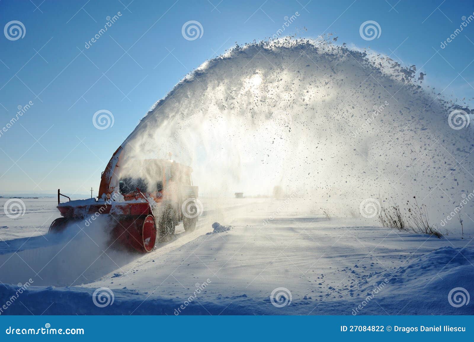 Machine cleaning snow stock photo. Image of seasonal - 27084822